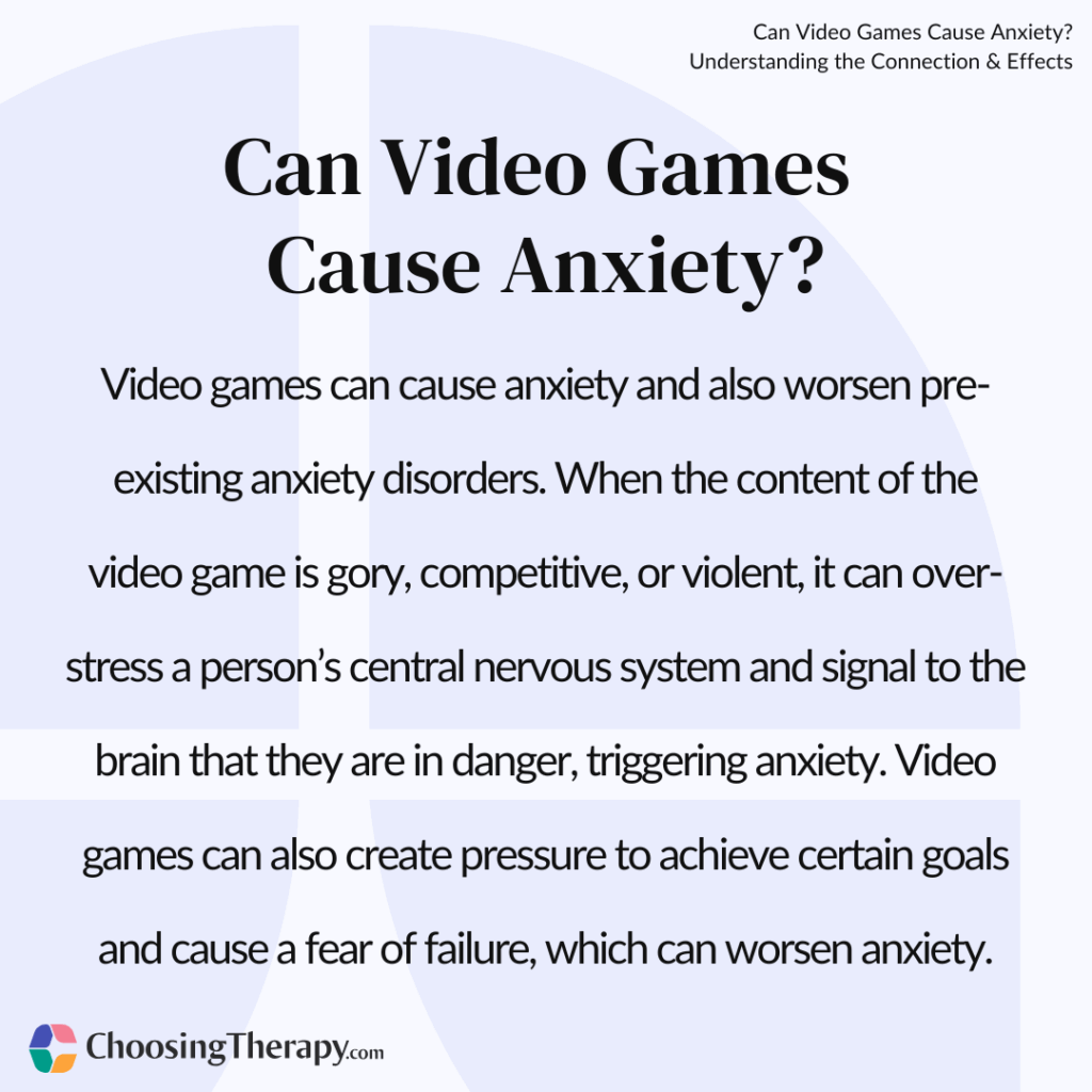 Video Games & Anxiety: Understanding the Connection