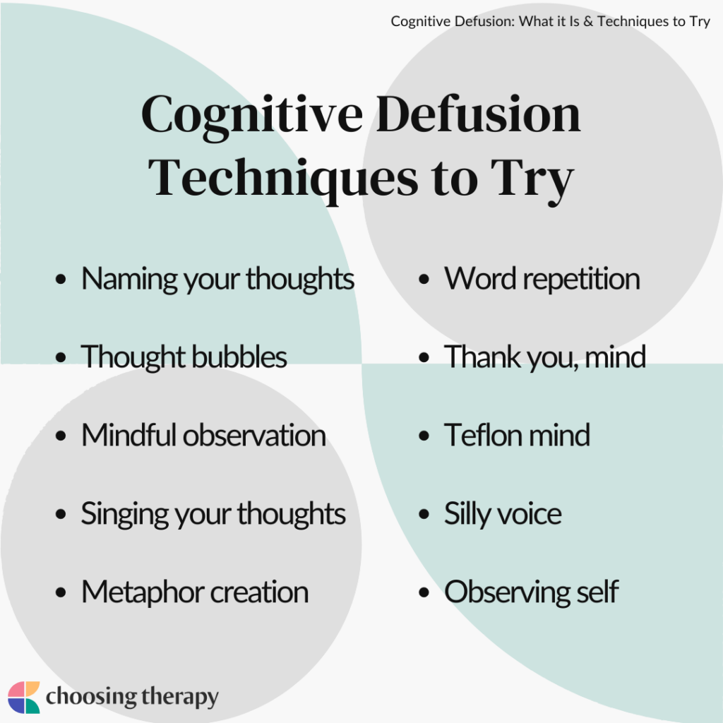 Cognitive Defusion: What it Is & Techniques to Try | ChoosingTherapy.com