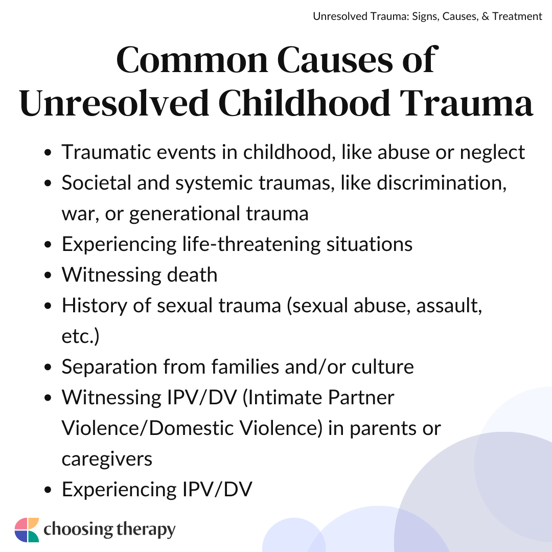Unresolved Childhood Trauma & What to Do About It