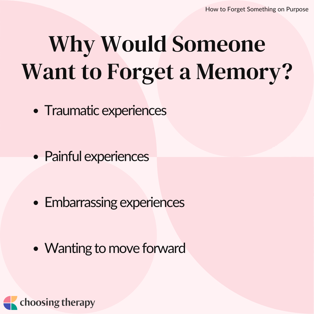 How to Forget Something & Erase Memories