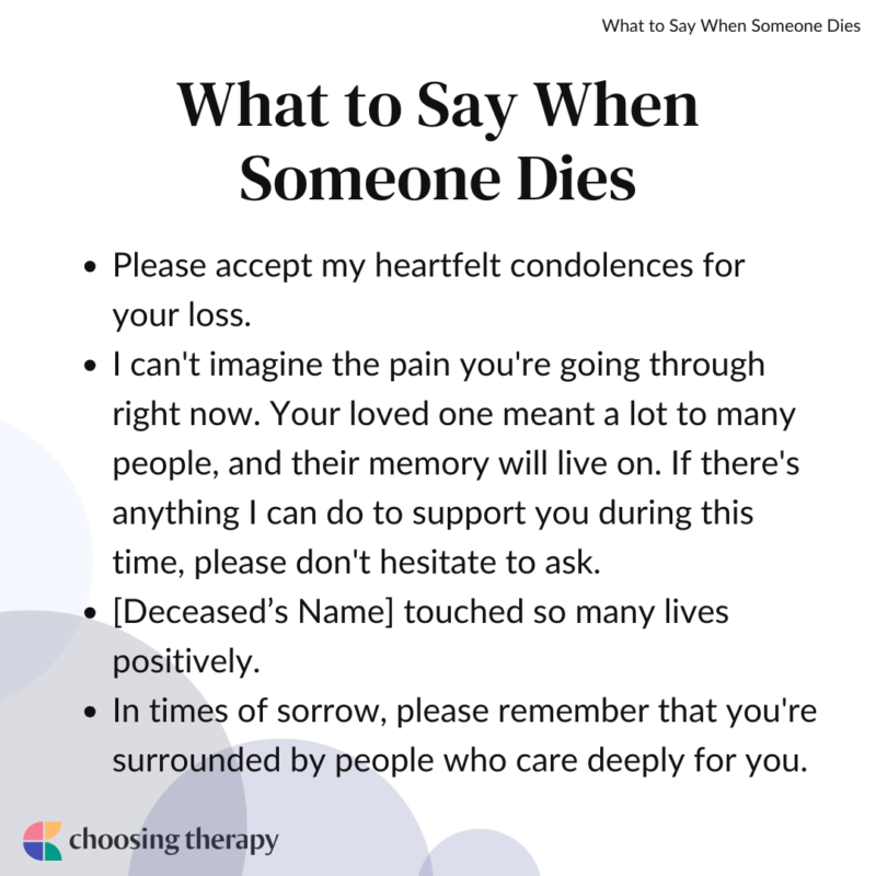 What to Say When Someone Passes