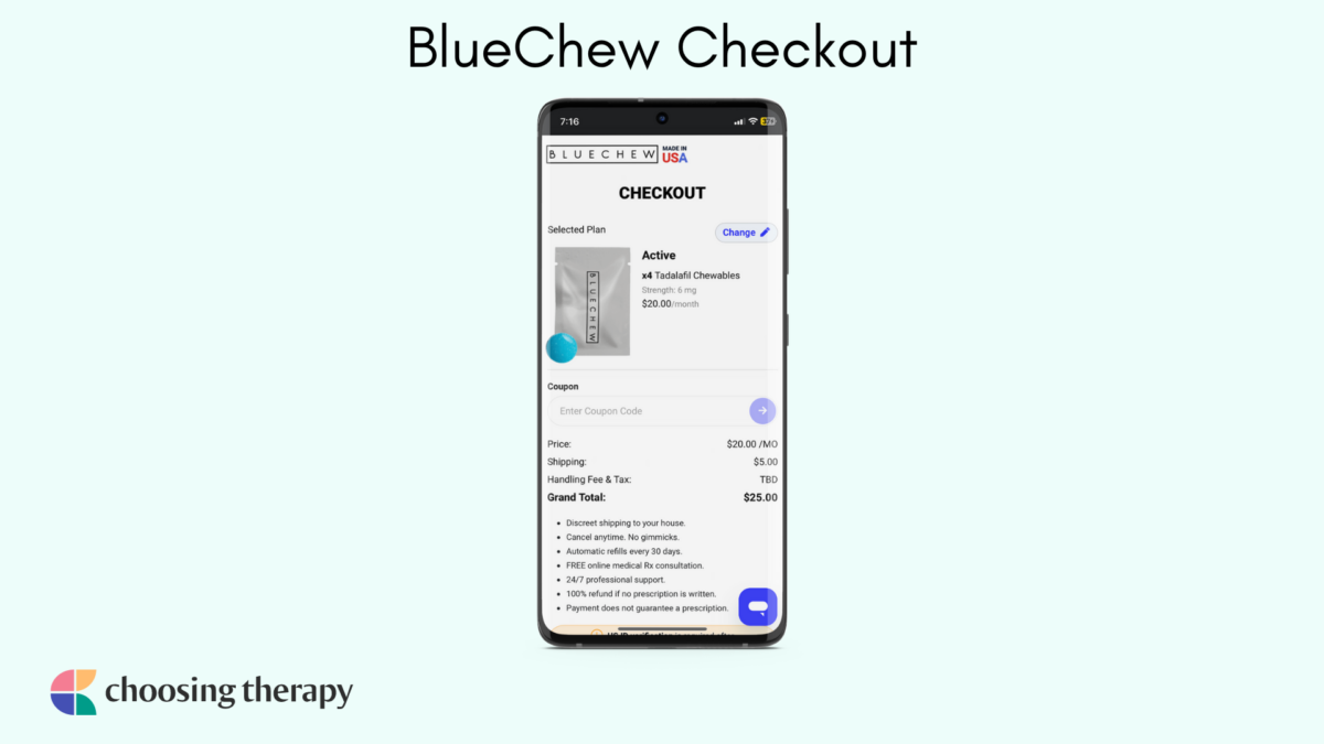 BlueChew Review 2024: How It Works, Medications Available, & Price