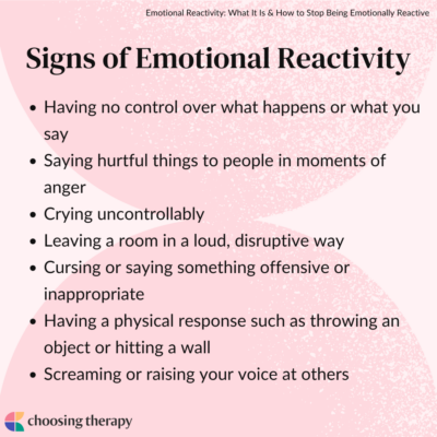 Emotional Reactivity: What It Is & How to Stop Being Emotionally Reactive - ChoosingTherapy.com