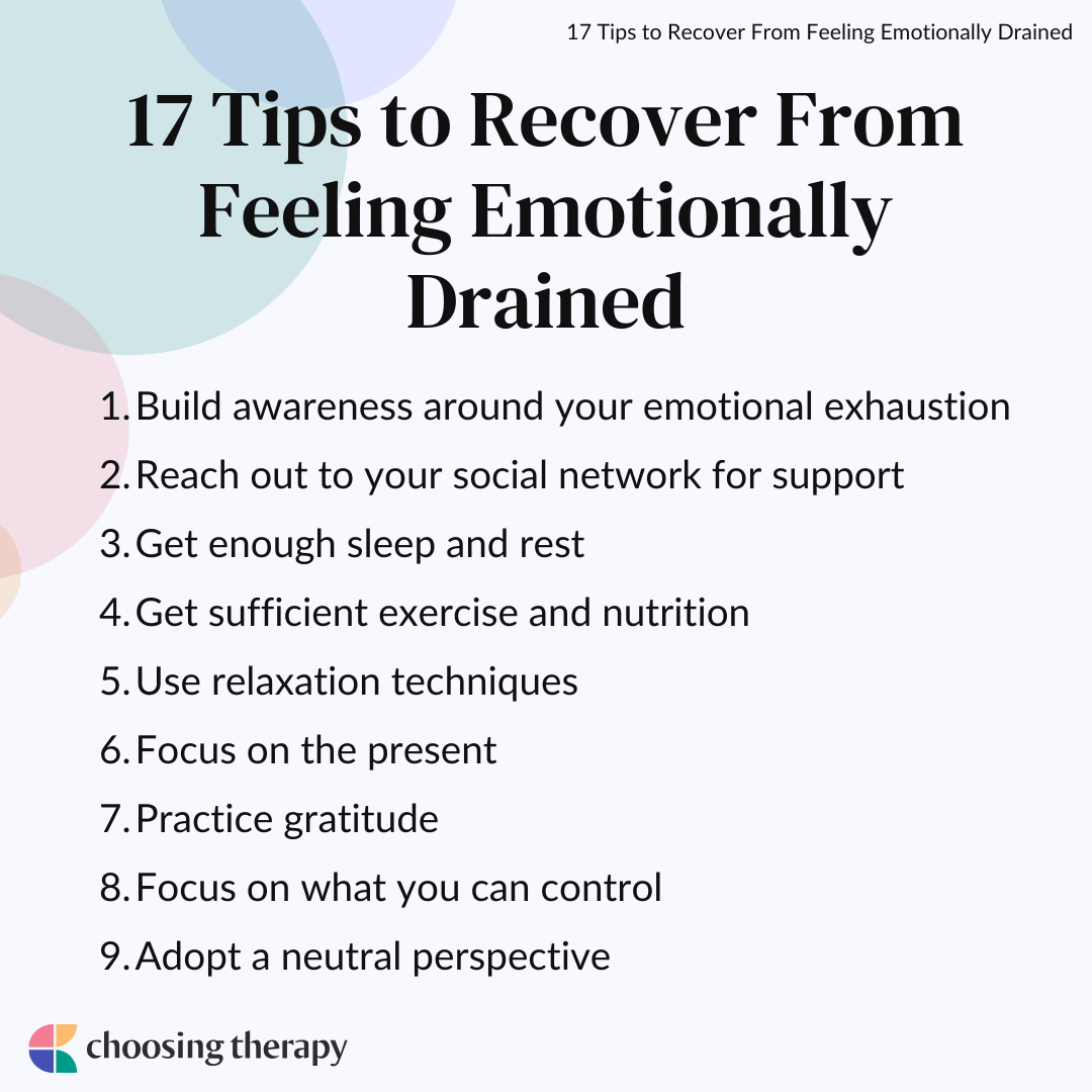 17 Tips To Recover From Feeling Emotionally Drained