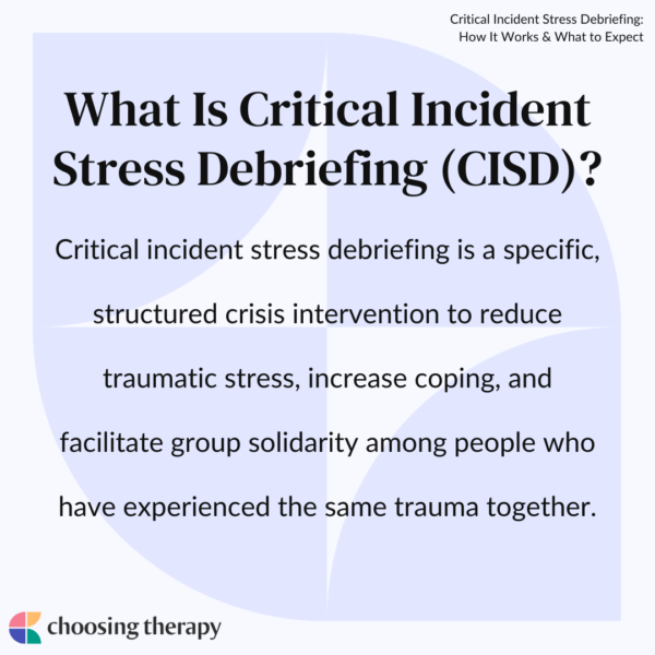 What Is Critical Incident Stress Debriefing?