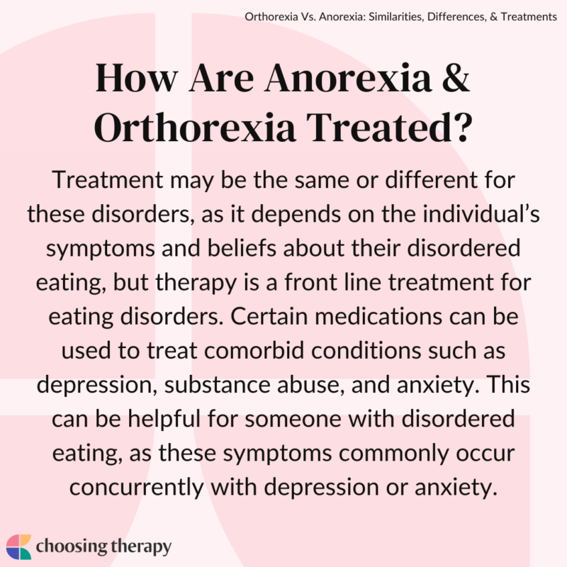 Orthorexia & Anorexia: Similarities, Differences, & Treatment