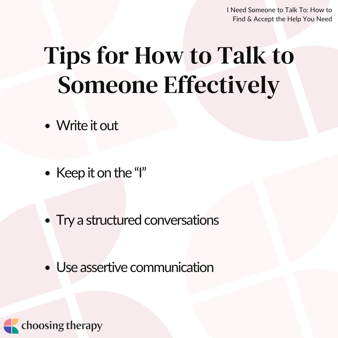 I Want to Talk to Someone: How to Get the Help You Need