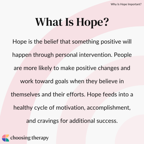Why Is Hope Important? | ChoosingTherapy.com