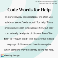 How to Recognize Secret Code Words for Help