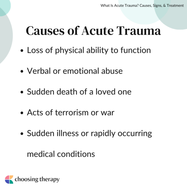 What Is Acute Trauma? Causes, Signs, & Treatment | ChoosingTherapy.com