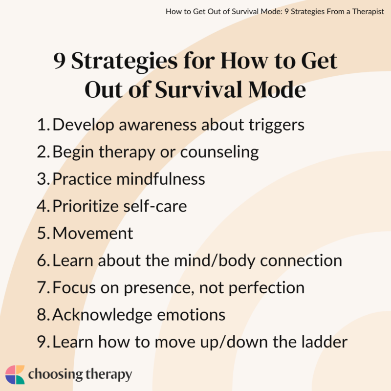 9 Steps for Getting Out of Survival Mode