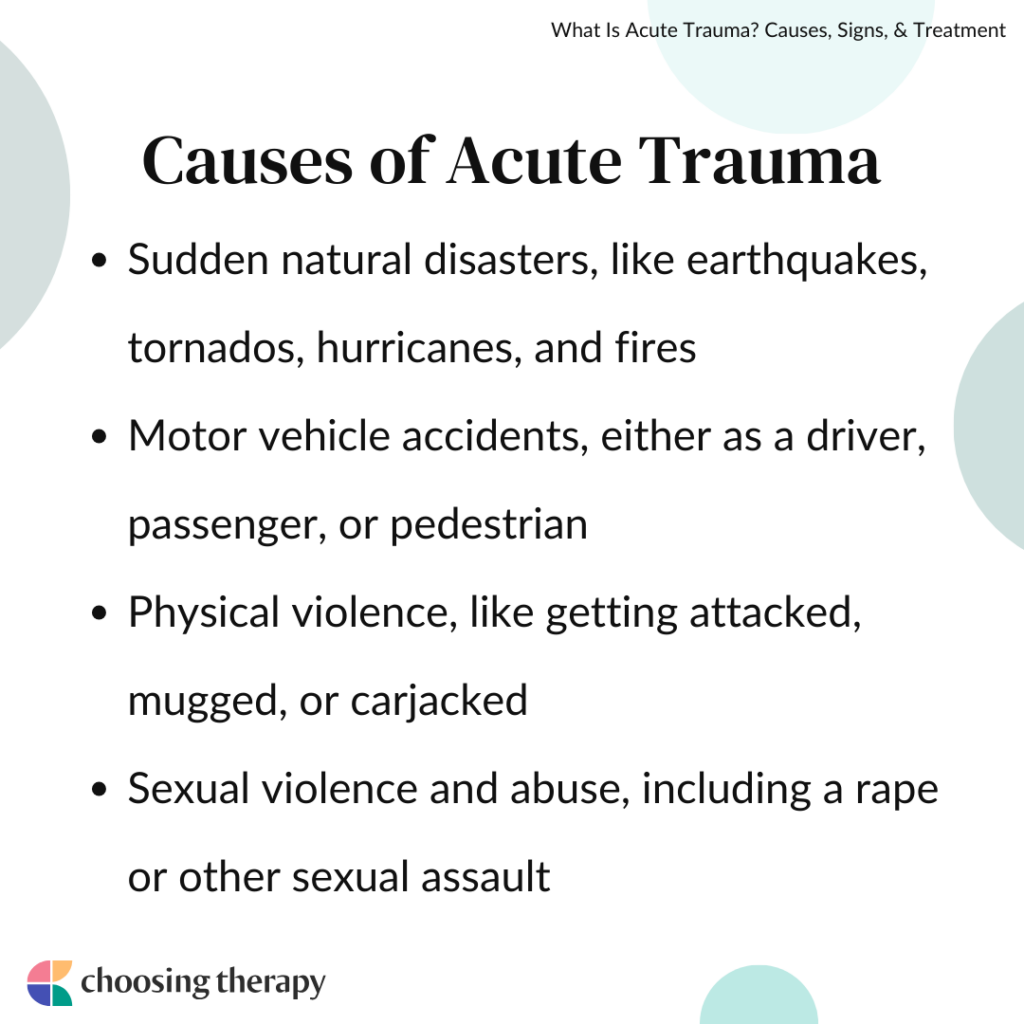 What Is Acute Trauma? Causes, Signs, & Treatment | ChoosingTherapy.com