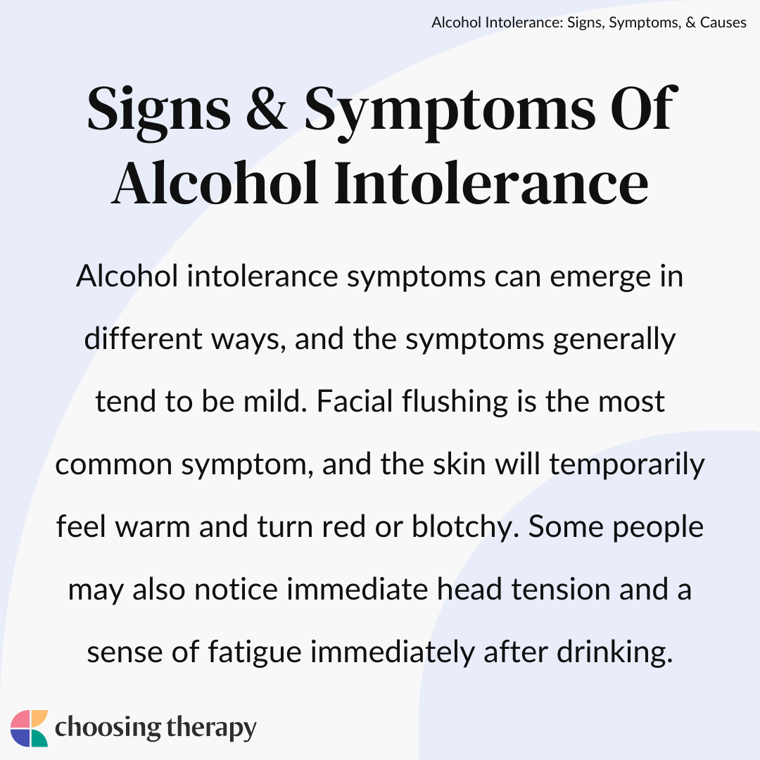 Alcohol Intolerance: Definition & Signs