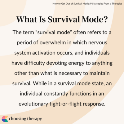 9 Steps for Getting Out of Survival Mode