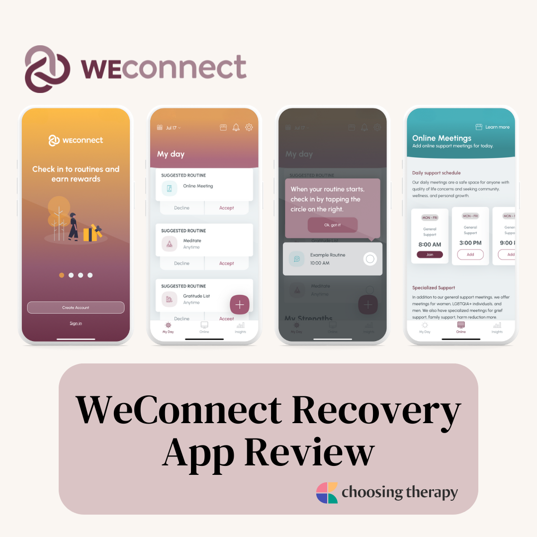 WeConnect Recovery App Review - ChoosingTherapy.com