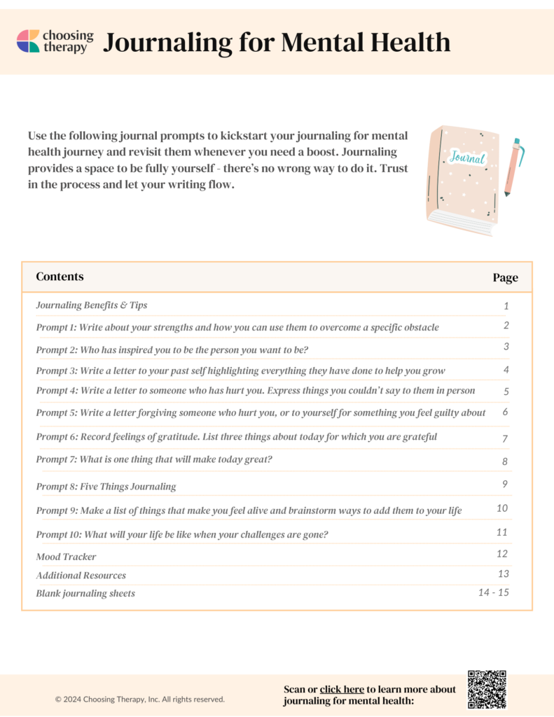 12 Prompts for Journaling for Your Mental Health