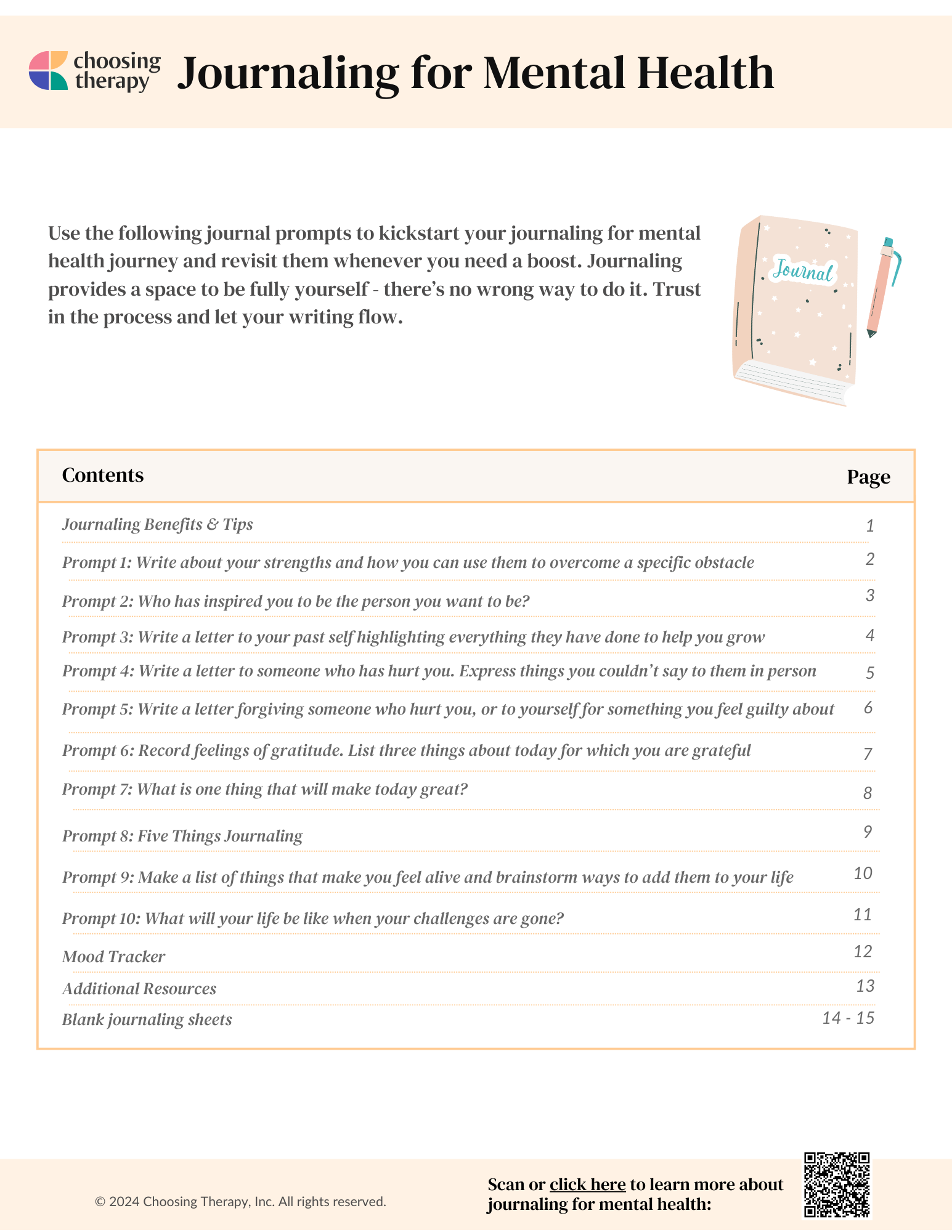 12 Prompts for Journaling for Your Mental Health