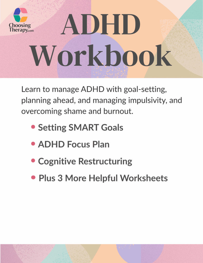 Free ADHD Worksheets (Printable PDF Downloads) | ChoosingTherapy.com