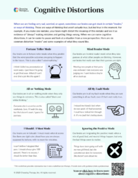 Free Cognitive Distortions Worksheet (PDF Download) | ChoosingTherapy.com