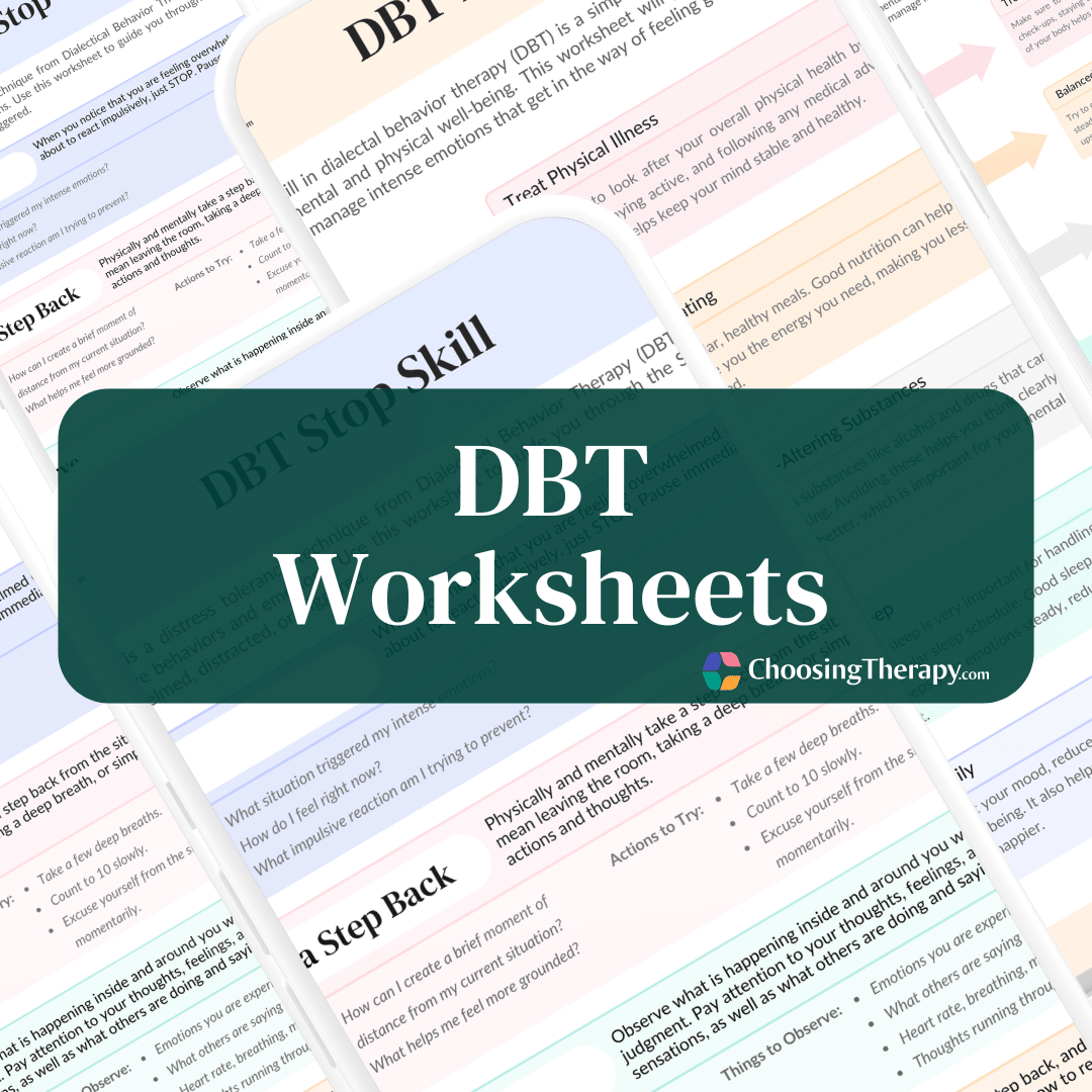 Free DBT Worksheets (Printable PDFs) | ChoosingTherapy.com