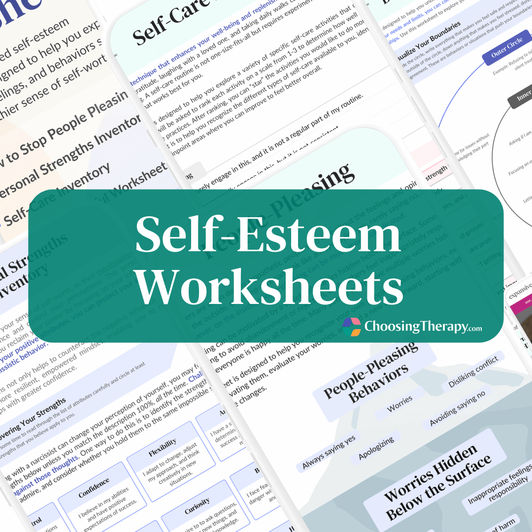 Free Self-Esteem Worksheets (Printable PDFs) | ChoosingTherapy.com