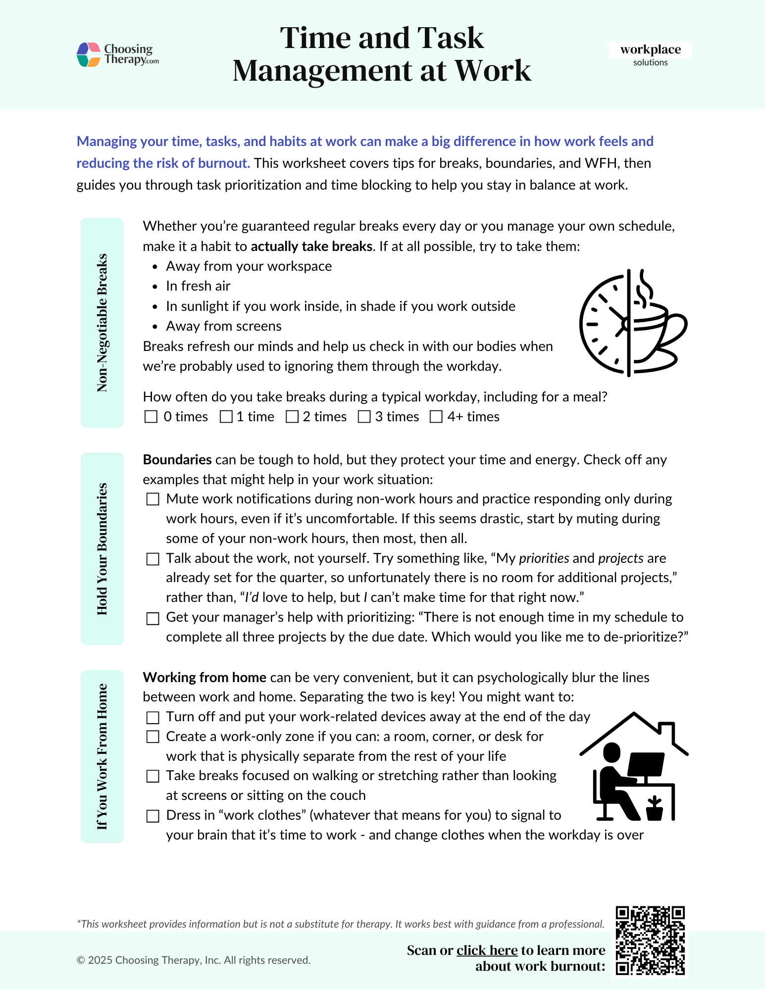 Free Task and Time Management Worksheet (Printable PDF ...