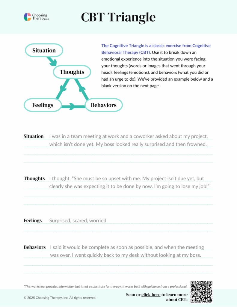Free Therapy Worksheets (Printable PDF Downloads) | ChoosingTherapy.com