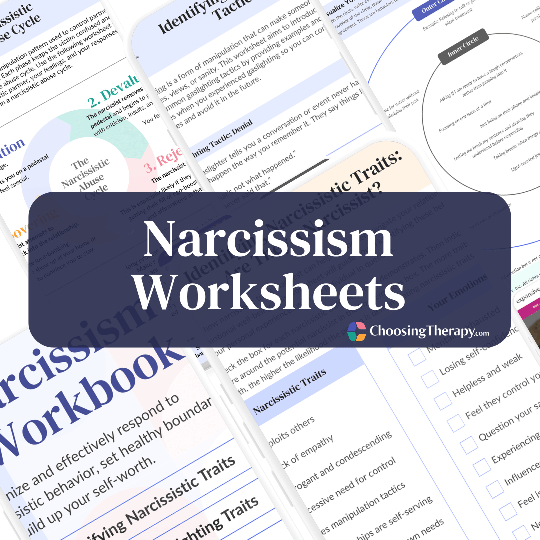 Free Narcissistic Abuse Recovery Worksheets (Printable PDFs) | ChoosingTherapy.com