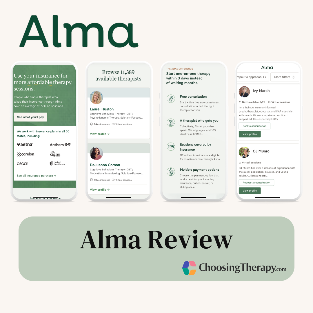 I Used Alma to Find a Therapist - Here's How It Went