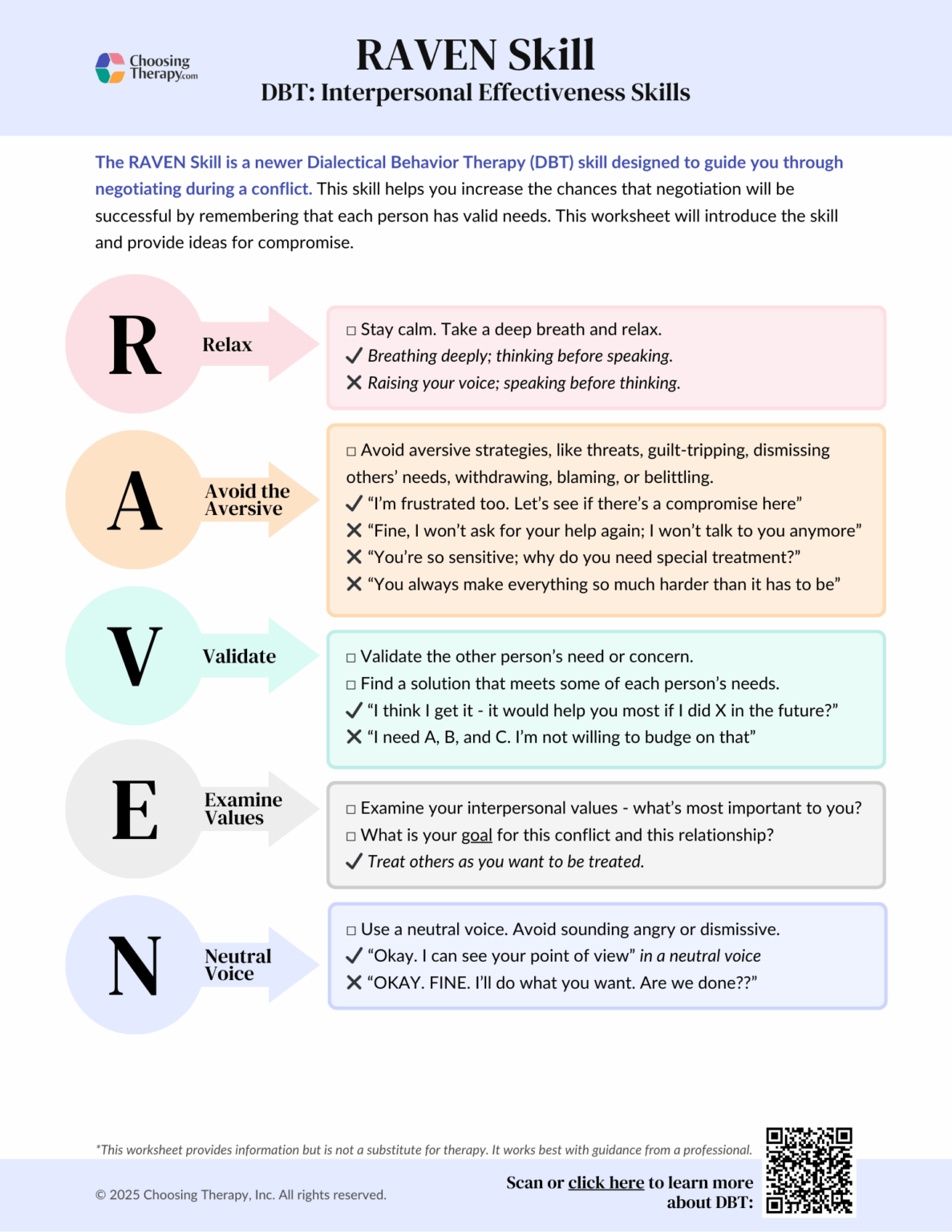Free DBT Worksheets (Printable PDFs) | ChoosingTherapy.com