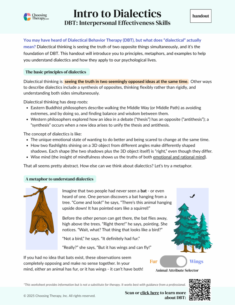 Free Therapy Worksheets (Printable PDF Downloads) | ChoosingTherapy.com