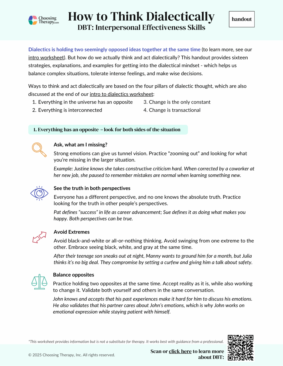 Free Therapy Worksheets (Printable PDF Downloads) | ChoosingTherapy.com