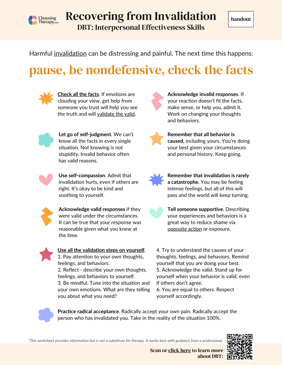 Free DBT Worksheets (Printable PDFs) | ChoosingTherapy.com