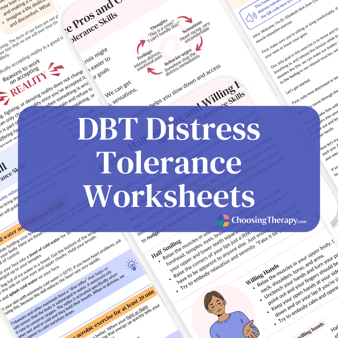 DBT Distress Tolerance Worksheets (Free Printable PDFs ...