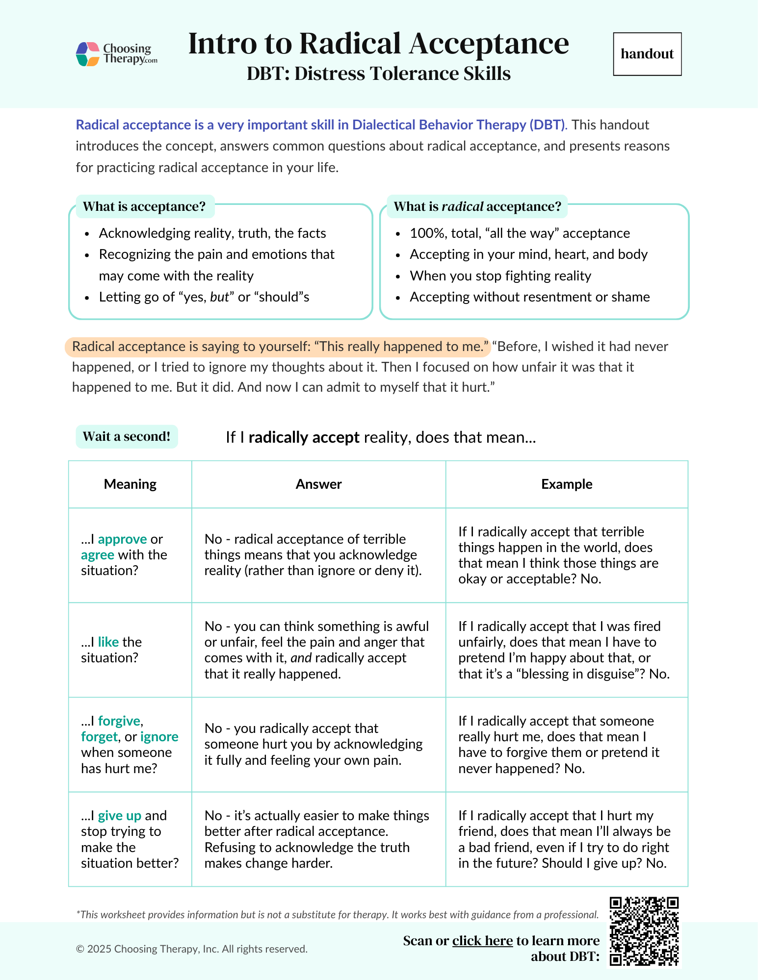 Radical Acceptance Examples (Free PDF Download) | ChoosingTherapy.com