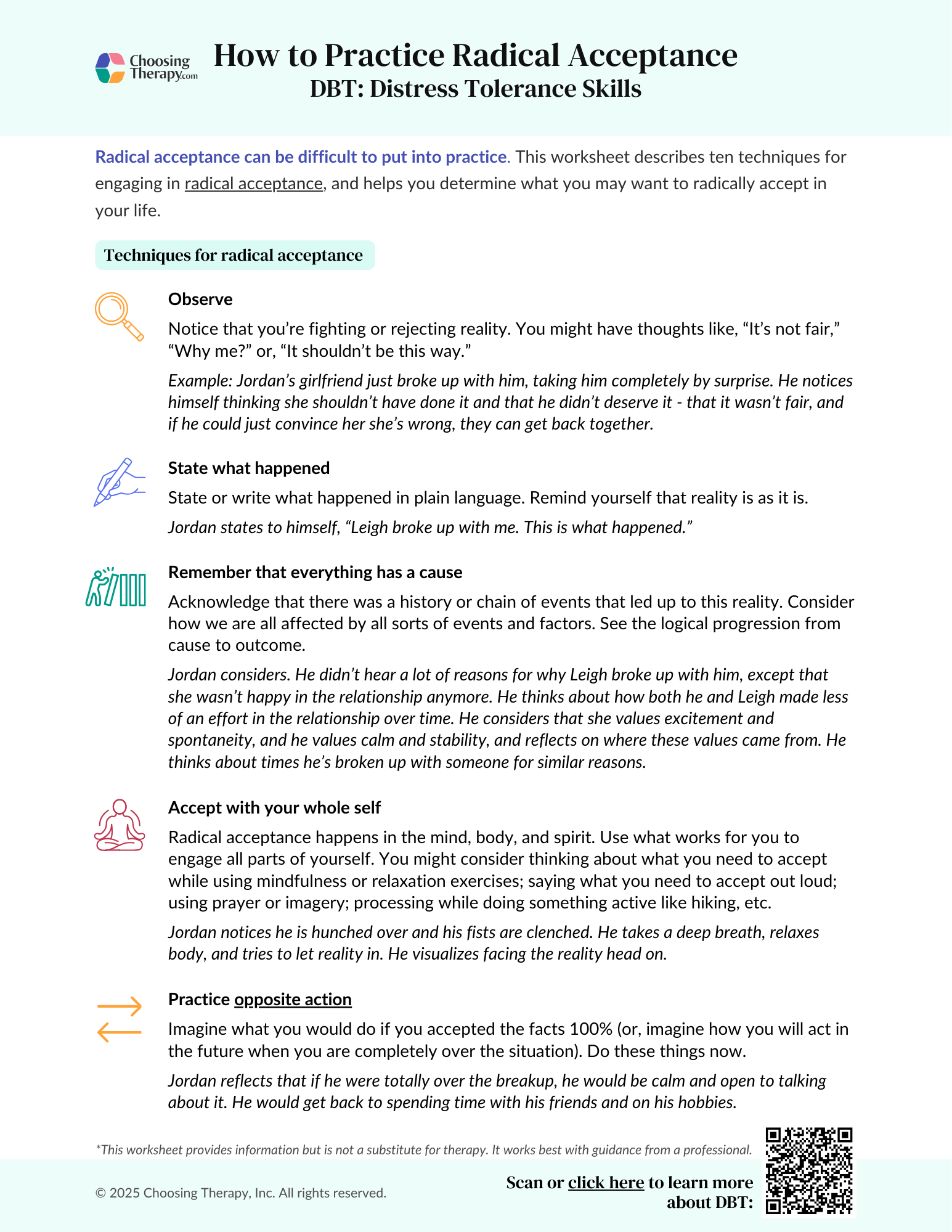 How to Practice Radical Acceptance Worksheet (Free PDF Download ...