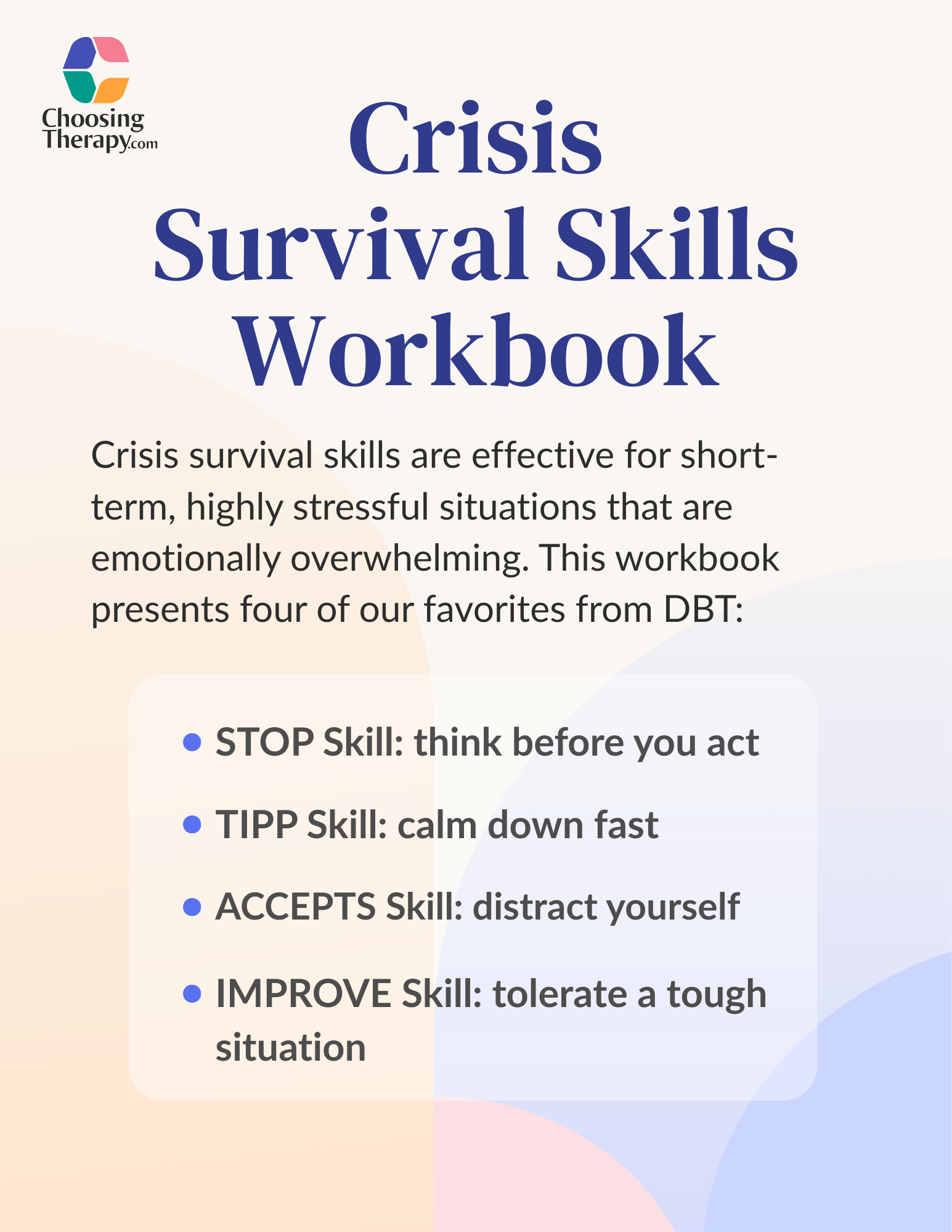 DBT Crisis Survival Skills Workbook (Free PDF Download ...