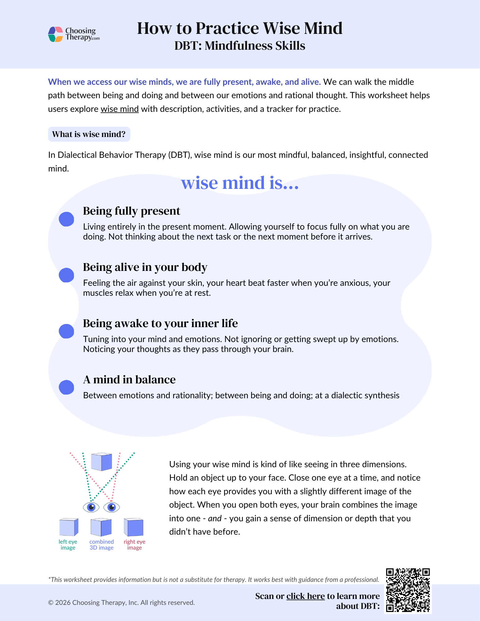 How to Practice Wise Mind Worksheet (Free PDF Download ...